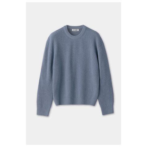 메리노 울 크루넥 니트 블루그레이 감도 깊은 취향 셀렉트샵 29cm