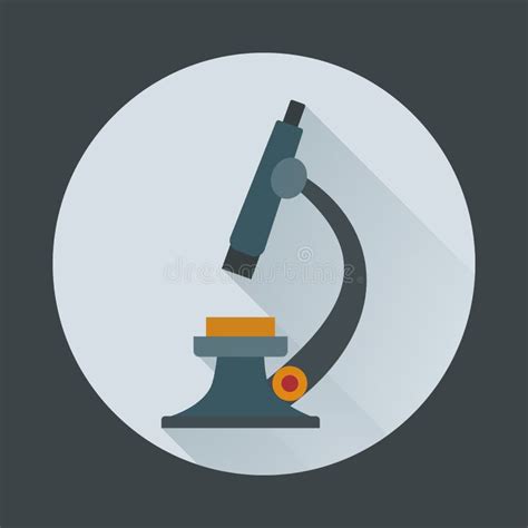 Flat Icon Of The Microscope Laboratory Research Analysis Testing