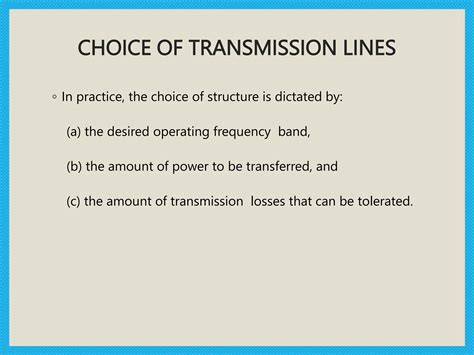 Electromagnetic Spectrum And Transmission Line Theory Ppt