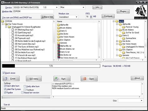 Amok Cddvd Burning Dp Cd Dvd Burner Gratis Download Von Heisede