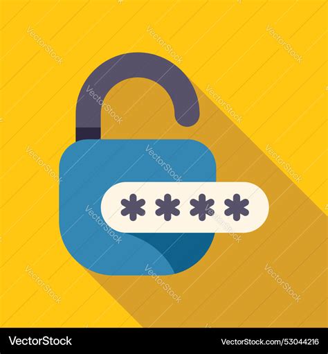 Blue Padlock Displaying Password With Asterisks Vector Image