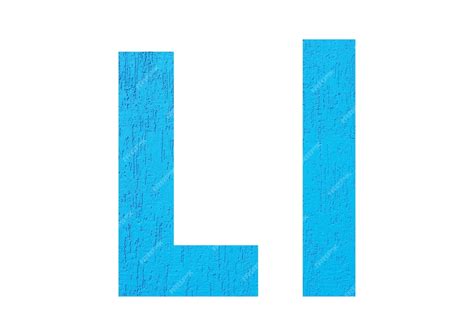 Alfabeto Mayúsculas Y Minúsculas L Con Textura De Pared Letra Azul L En