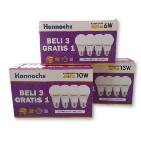 Promo Lampu Led Bulb Alfa W W W Paket Beli Gratis Alfa Watt Diskon Di Seller