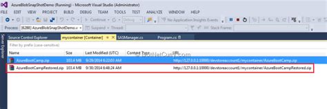 Azure Blob Storage Snapshots Using Client Library And Rest Apis