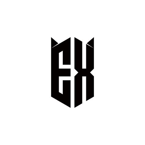 Ex Logo Monogram With Shield Shape Designs Template 20872931 Vector Art At Vecteezy