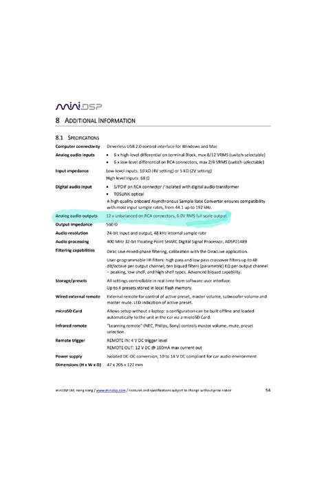 MiniDSP C DSP X DL Dirac Live Quick Tuning Guide Page DIYMobileAudio Com Car Stereo