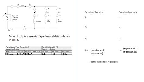 Solved Solve Circuit For Currents Experimental Data Is Chegg Com