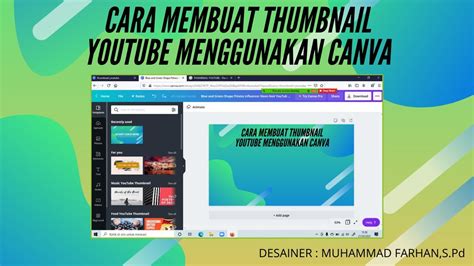 CARA MEMBUAT THUMBNAIL YOUTUBE MENGGUNAKAN CANVA CANVA TUTORIAL YouTube