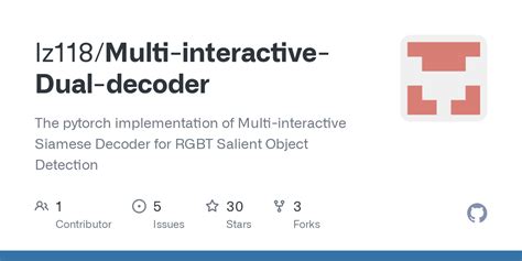GitHub Lz Multi Interactive Dual Decoder The Pytorch Implementation Of Multi Interactive
