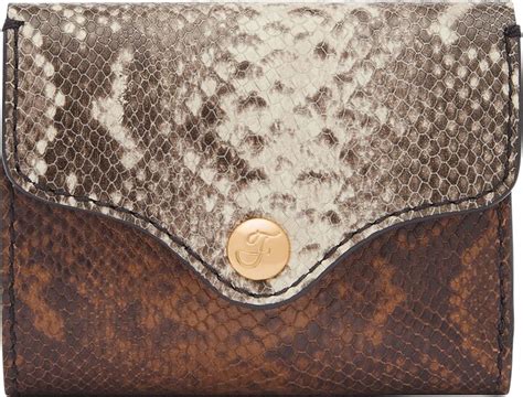 Fossil Women S Heritage Python Effect Embossed Leather Trifold ShopStyle Wallets Card Holders