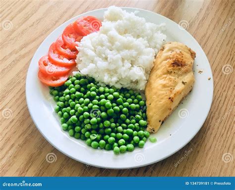 Healthy Balanced Food Plate Stock Image Image Of Fresh Diet 134739181