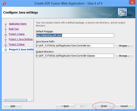 Steps To Create A ADF Fusion Web Application Using ADF Business Components O Planning Org