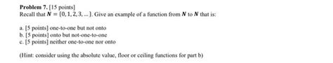 solved problem 7 [15 points] recall that n {0 1 2 3 …}