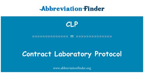 CLP Stands For Contract Laboratory Protocol Abbreviation Finder