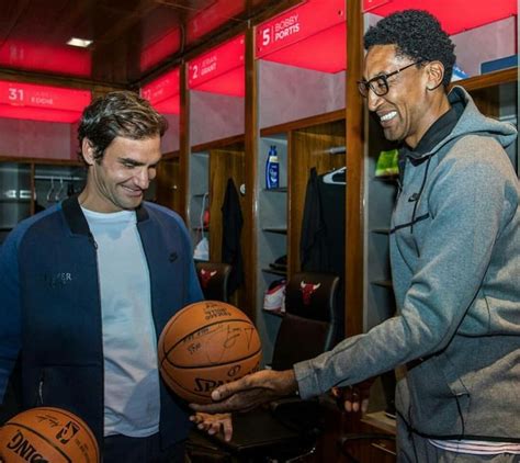 Rodger Federer And Scottie Pippen 2018 Sports Stars Scottie Pippen Basketball
