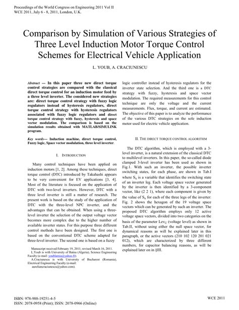 Pdf Comparison By Simulation Of Various Strategies Of Three Level Induction Motor Torque