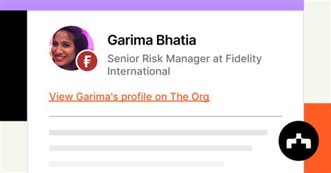Garima Bhatia Senior Risk Manager At Fidelity International The Org