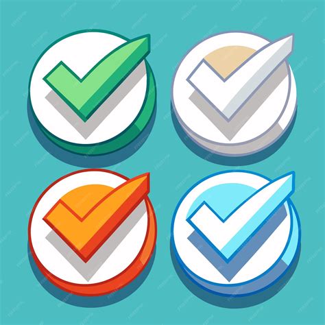 Checkmark Icon Checkmark Vector Set Checked Check Box Sign Approved Symbol Illustration