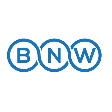 Diseño De Logotipo De Letra Bnw Sobre Fondo Blanco Concepto De