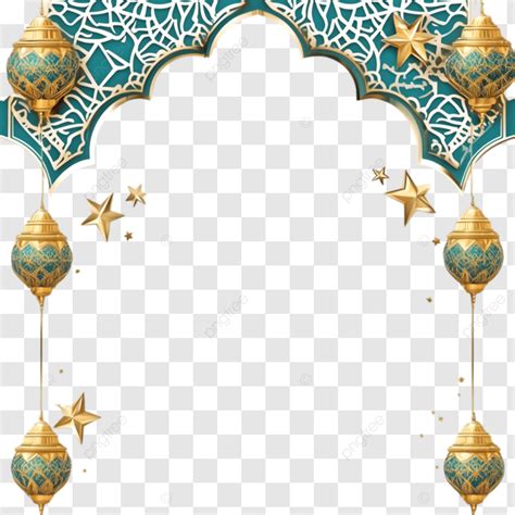 화려한 랜턴과 별이있는 멋진 아랍어 장식 테두리 이슬람 라마단 등불 화려한 테두리 Png 일러스트 및 이미지 에 대한 무료 다운로드 Pngtree