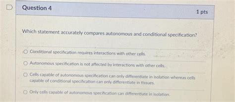 Solved Which Statement Accurately Compares Autonomous And