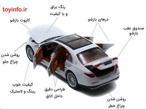 ماشین بنز فلزی Sکلاس با امکان روشن شدن چراغ ها فروشگاه بازار اسباب بازی