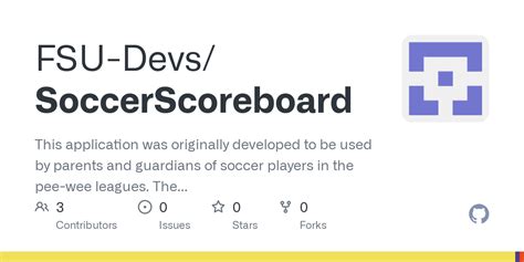 GitHub FSU Devs SoccerScoreboard This Application Was Originally Developed To Be Used By