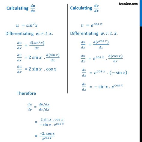 Example 48 Differentiate Sin2 X W R T Ecosx Chapter 5
