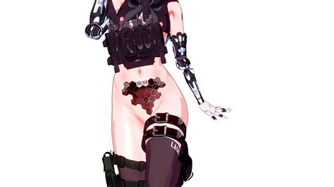 Rule 34 Barcode Tattoo Koikatsu Mechabare Original Character Robot Girl See Through Tactical