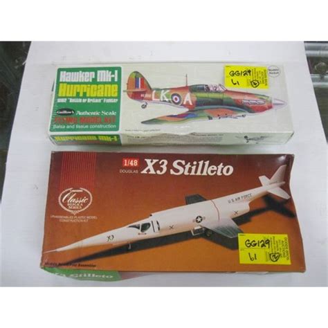 Plastic Plane Model Kit And A Balsa And Tissue Plane Kit