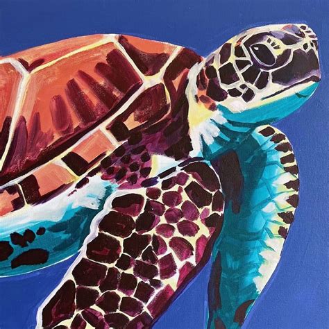 Paint And Sip Sea Turtle Sunflower Studio