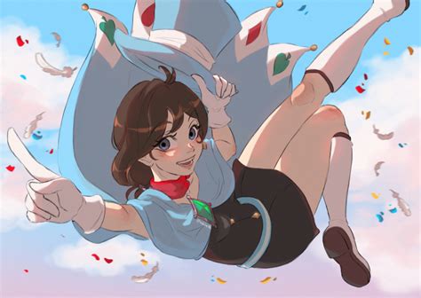 Eiriseth Trucy Wright Ace Attorney Commentary English Commentary Highres 1girl Belt Blue