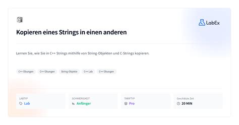 Kopieren Eines Strings In Einen Anderen In C Labex