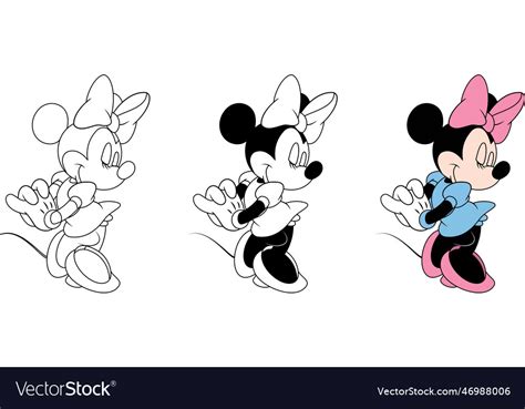 Minnie Mouse Royalty Free Vector Image Vectorstock