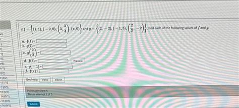 Solved The Ordered Pair Belongs To The Function Yfx