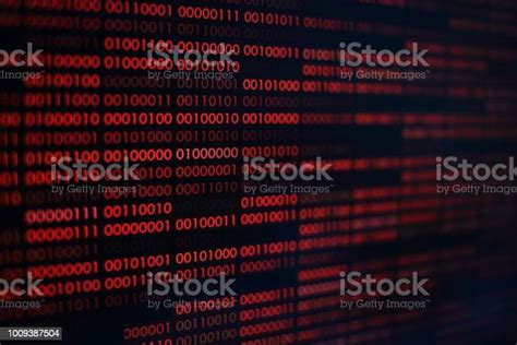 Red Binary Code Computer Technology Background Red Binary Code Computer Language Data Transfers
