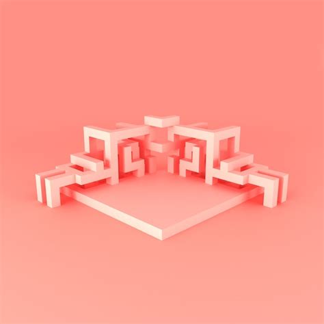Premium Photo Abstract Isometric Arrangement Of An Expanding Cube 3d