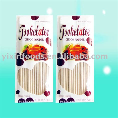 Long Straw Chocolate Flavor Powder Candy China Price Supplier 21food