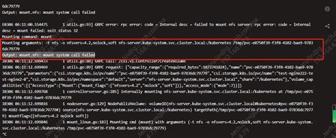 Output Mount Nfs Mount System Call Failed Kubernetes Csi Csi Driver Nfs Discussion