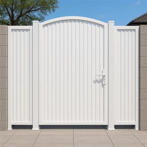 Arched Steel Privacy Gate Modern Metal Garden Entry Door Etsy