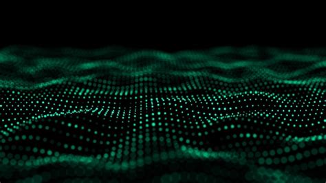 Premium Photo Abstract Green Futuristic Background Big Data Visualization Digital Dynamic Wave