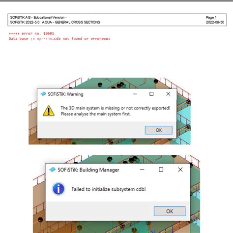 Error In Sofistik Analysis Design Sofistik Forum