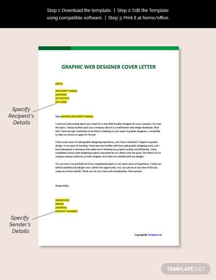Graphic Web Designer Cover Letter Template Google Docs Word Artofit