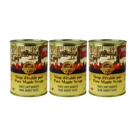 Pure Maple Syrup Canada A Dark Robust Taste Cans La Ferme Martinette Gourmet Maple Farm