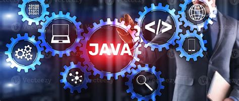 Linguagem De Programação Java E Conceito De Desenvolvimento Web Na Tela Virtual Java