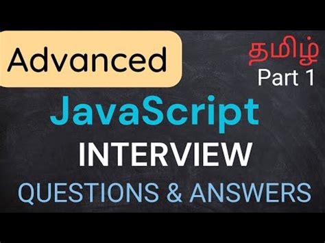 Advanced JavaScript Interview Questions And Answers Part Coding Awareness YouTube
