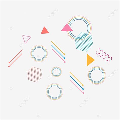 심 플 원형 상 큼 멤 피 일러스트 스 시 크 면 버클 소재 경향 패션 멤피스 Png 일러스트 및 Psd 이미지 무료