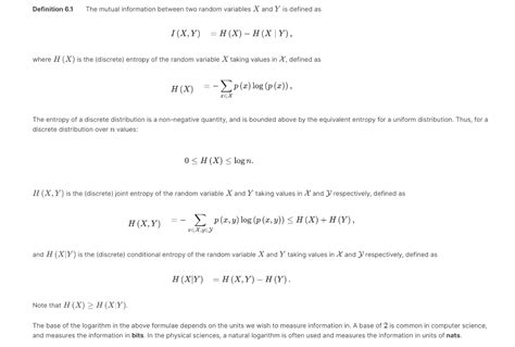 solved definition 6 1 the mutual information between two