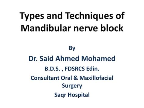 Inferior Alveolar Nerve Pptx