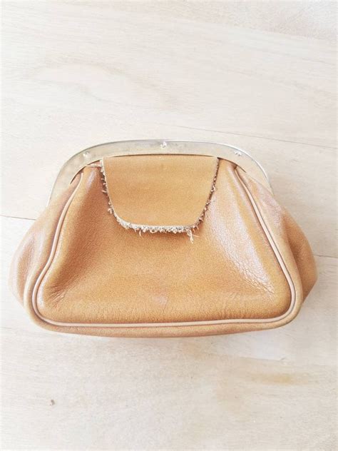 Classic Vintage Retro Clutch Coin Purse In Leather Etsy